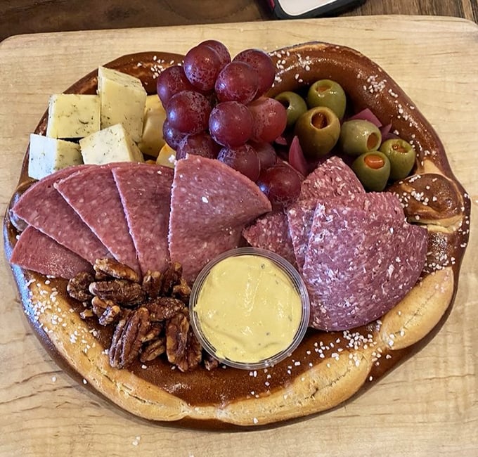 The charcuterie board that launched a thousand conversations &ndash; a wooden stage for meat, cheese, and olive performers.