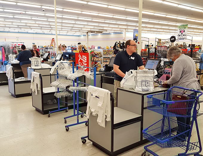 The checkout experience—where friendly staff turn your treasure hunt findings into guilt-free purchases that support the community.