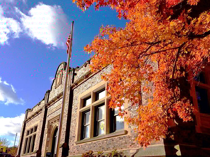 Fall paints this historic building in fiery orange, proving that Chillicothe's beauty changes with the seasons while its affordability remains steadfast year-round.