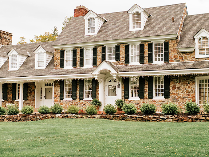 Colonial elegance meets modern comfort at this stone manor that makes every guest feel like landed gentry.