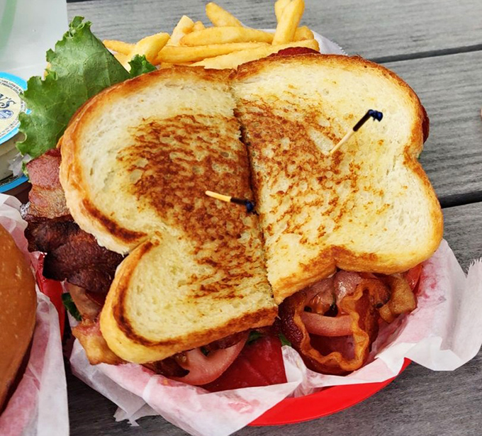 Not just any BLT—this golden-grilled masterpiece has the perfect ratio of bacon to lettuce to tomato. Sandwich engineering at its finest.