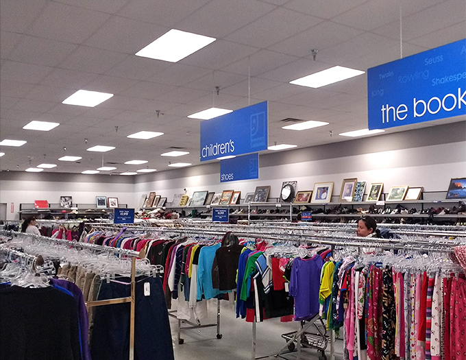 The children's section bursts with color, where tiny fashionistas can build wardrobes that express personality without breaking piggy banks.