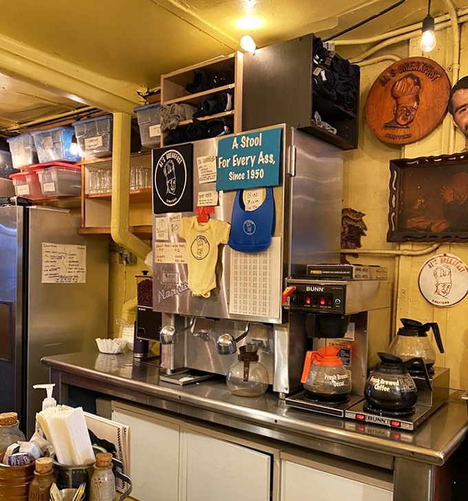 "A Stool For Every Ass Since 1950" isn't just a cheeky sign&mdash;it's the democratic breakfast philosophy that makes Al's a Minnesota institution.