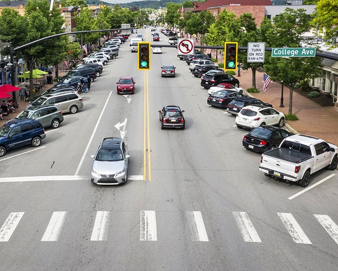 College Avenue offers that rare small-town miracle&mdash;actual parking spaces&mdash;where running errands doesn't require Olympic-level parallel parking skills.
