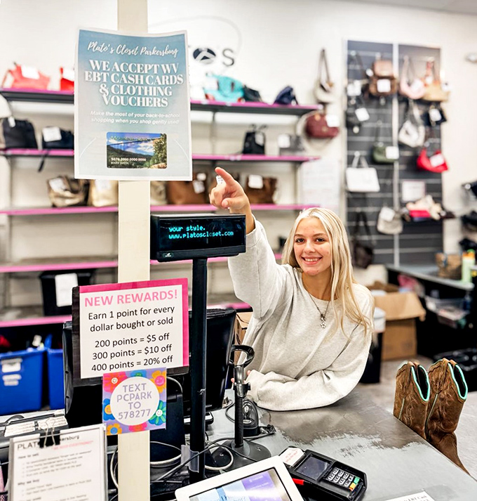 At the checkout counter, rewards programs and payment options make saving even more satisfying&mdash;that smile says you've made excellent choices today.
