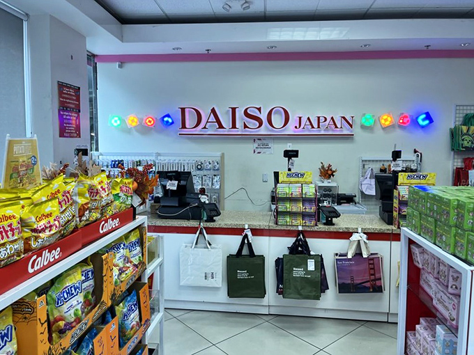 The checkout area, where dreams come true and wallets breathe sighs of relief simultaneously.