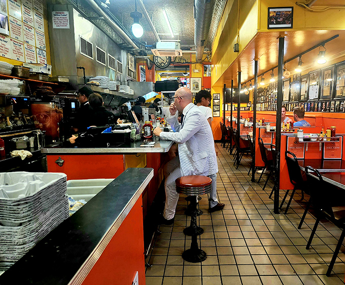 Counter seating offers front-row tickets to the culinary theater, where short-order cooks perform the daily ballet of eggs, pancakes, and hash browns.