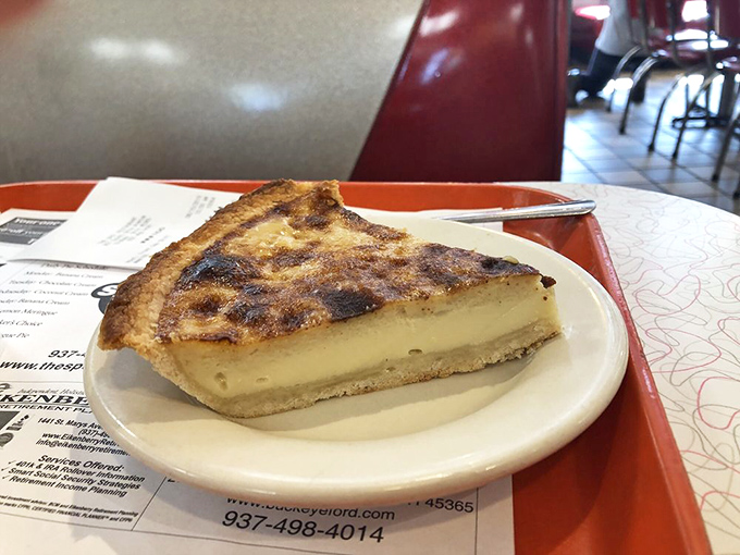 Custard pie that achieves that elusive silky texture that's disappeared from most modern restaurants. Simple perfection on a plate.