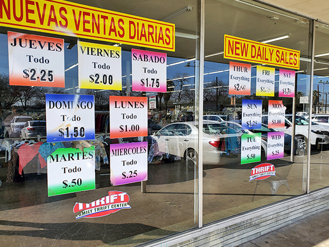 The magical pricing system revealed&mdash;a rainbow calendar of savings where patience pays off and Monday shoppers score everything for just $1.
