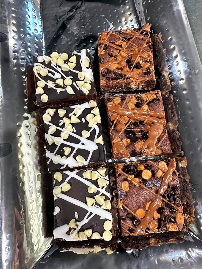 Brownies dressed up for a night on the town. The white chocolate drizzle isn't just decoration&mdash;it's jewelry for these rich, fudgy squares.