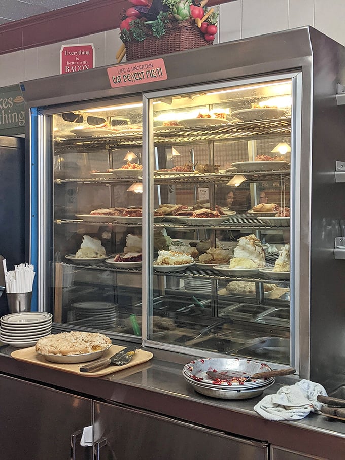 The dessert case&mdash;Ohio's version of the Louvre. Each pie and pastry waits patiently for its moment of glory.
