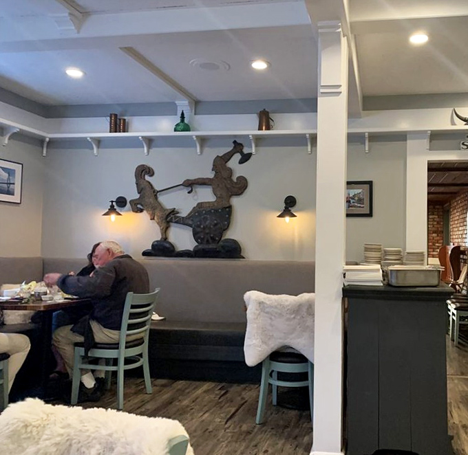 Even the wall art gets in on the Danish action – whimsical touches that make you smile.