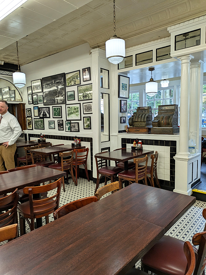 The dining room balances nostalgia with necessity &ndash; comfortable enough to linger, but with enough turnover to feed the hungry masses.