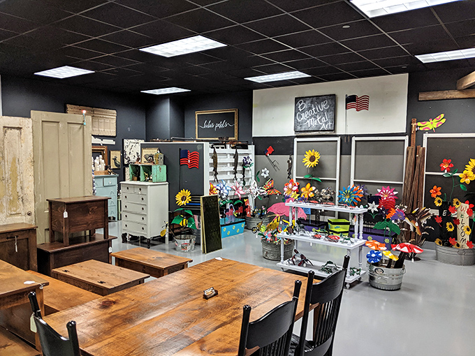 Rustic meets refined in this dining display. That farmhouse table has witnessed fewer family arguments than the one you currently own.