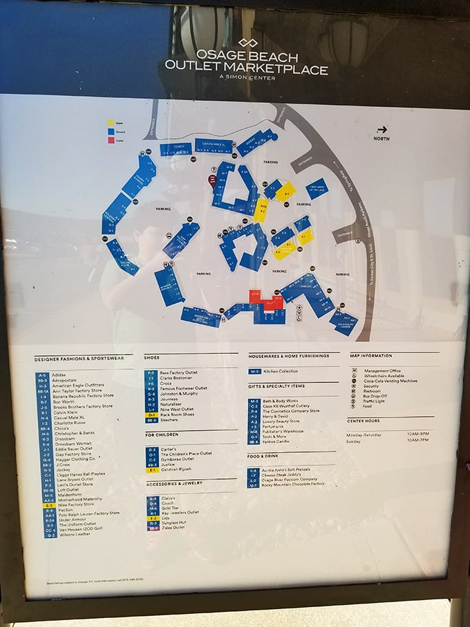 The mall directory&mdash;a treasure map that separates the amateur shoppers from the professionals with strategic route-planning skills.