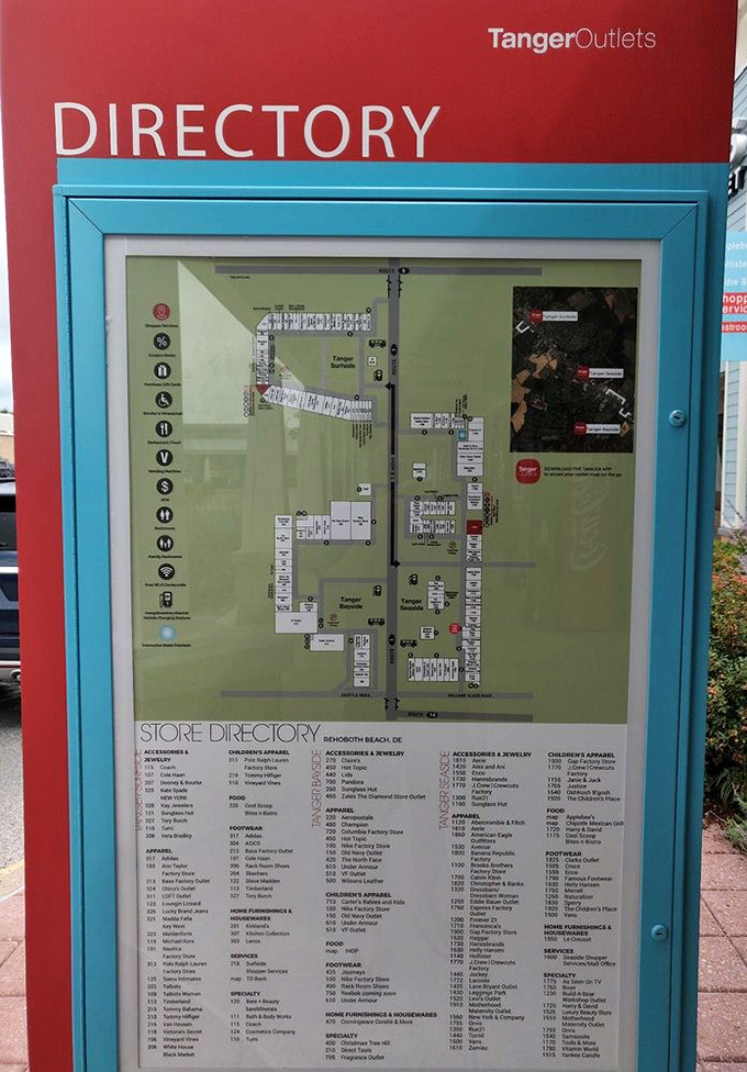 The directory map reveals the sheer magnitude of shopping possibilities ahead, requiring strategic planning and comfortable walking shoes immediately.
