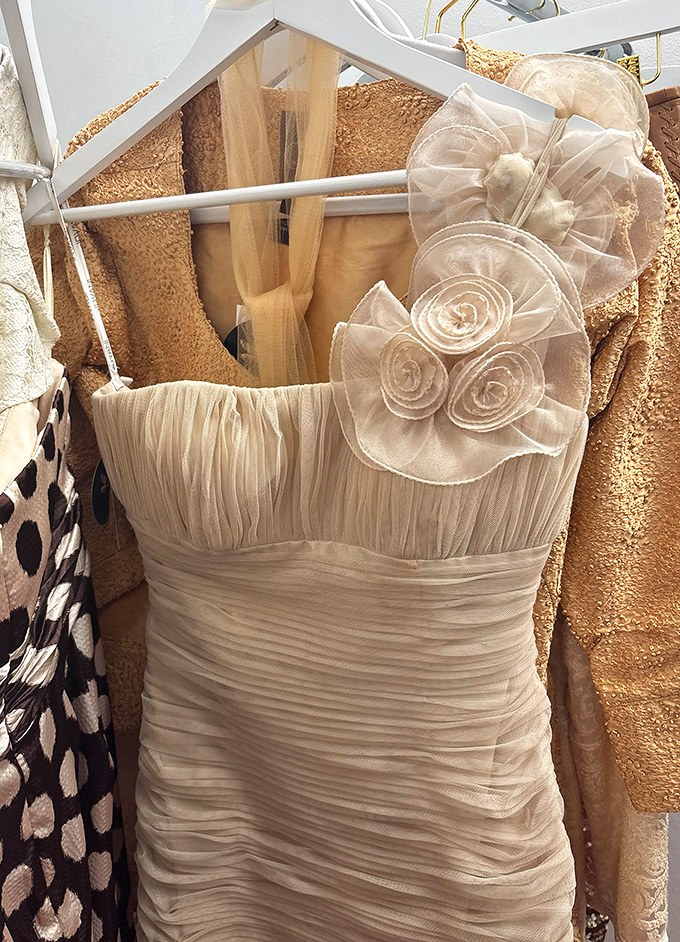 Wedding dress or elegant gala gown? At these prices, you could afford to be the belle of several balls.