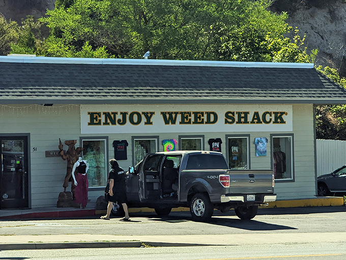 "Enjoy Weed Shack" &ndash; they knew exactly what they were doing with that name, bless their hearts.