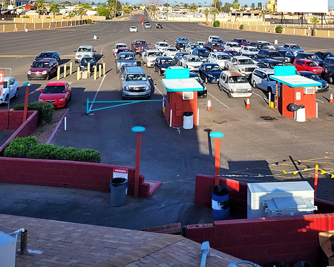 The entrance booths stand like sentinels, ready to welcome you to an evening where time slows down and memories are made.