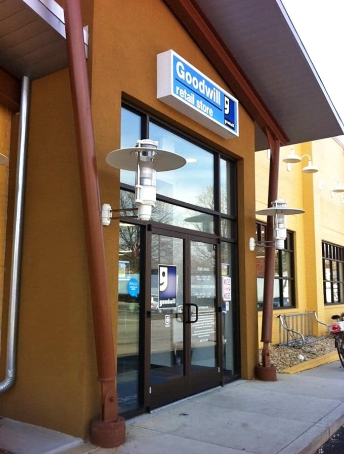 The welcoming entrance where dreams of retail therapy meet the reality of incredible bargains &ndash; no fancy frills, just fantastic finds.