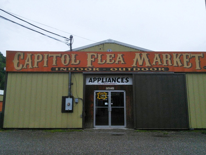 The unassuming entrance belies the wonderland within. Like a speakeasy for secondhand treasures, you need to know it's there.