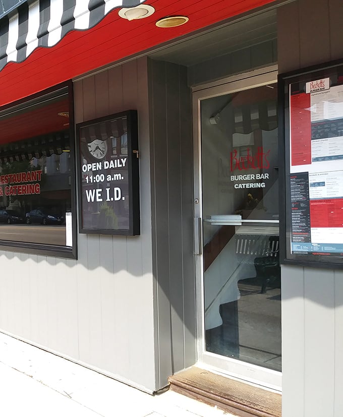 Open Daily, We I.D. &ndash; the straightforward entrance announces Beckett's no-nonsense approach to great food and responsible service.