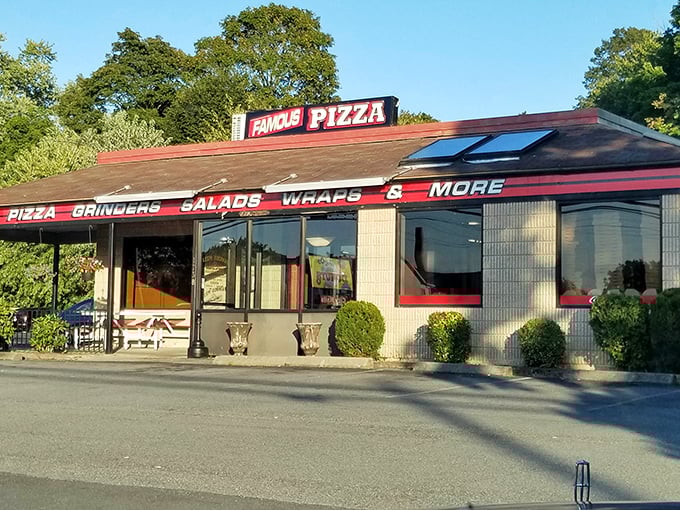Famous Pizza embodies the honest, unpretentious food scene of West Warwick, where a satisfying meal doesn't require a financial advisor's approval beforehand.