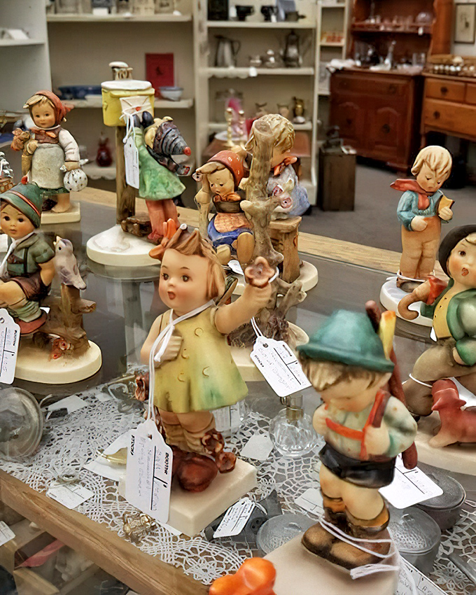 Hummel figurines capture childhood innocence in porcelain, their rosy cheeks and wide-eyed expressions reminding us of simpler, unhurried days.