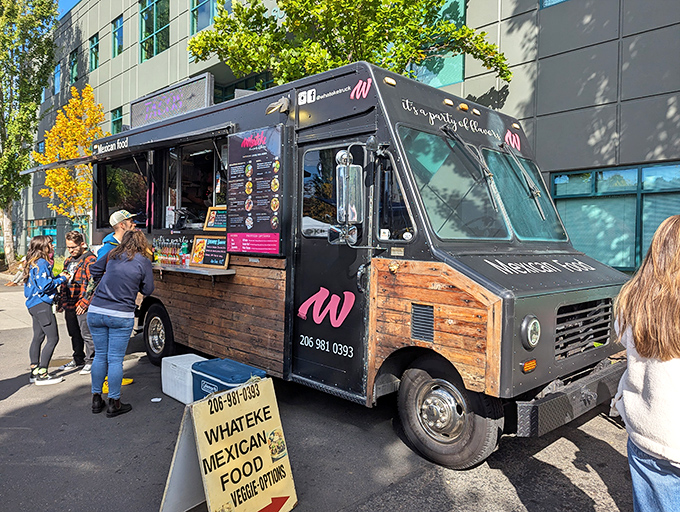 Food truck salvation for hungry shoppers, offering Mexican delights that fuel the next round of treasure hunting and haggling.