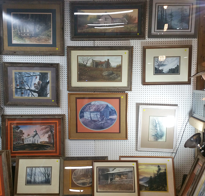 Rural landscapes captured in frames, bringing Tennessee's scenic beauty indoors. Nostalgia you can hang on your wall for pocket change.