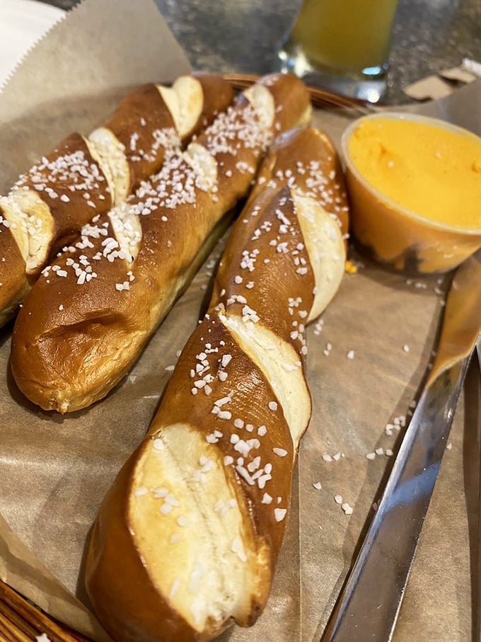 German pretzel sticks that arrive warm, salty, and ready to ruin your appetite in the best way.
