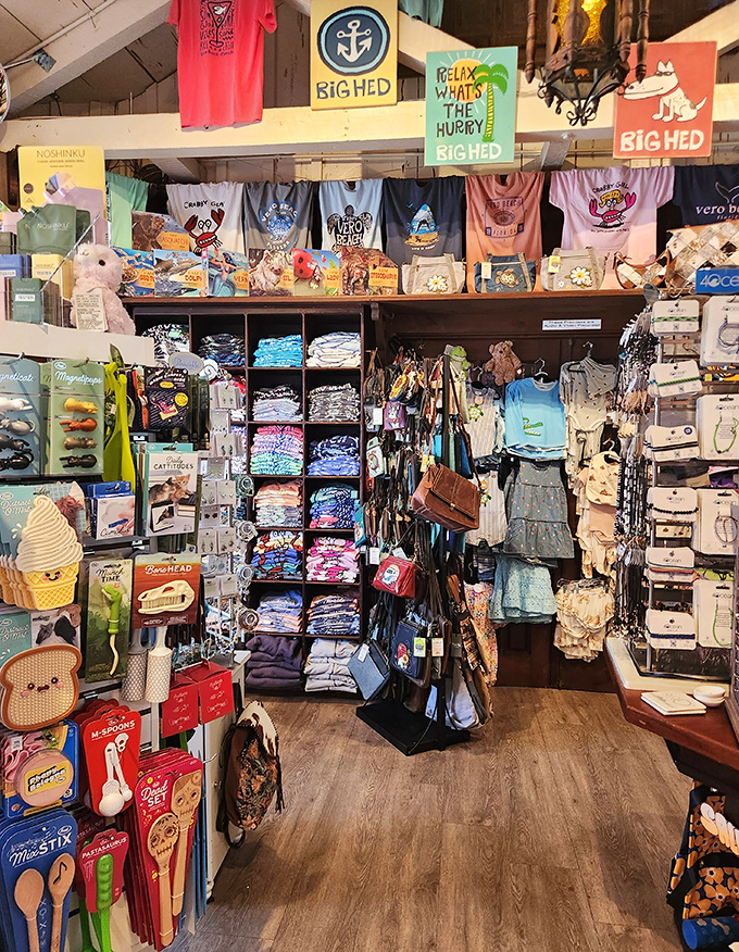 The gift shop offers a slice of coastal charm to take home. Because sometimes a t-shirt is the next best thing to bringing the chef with you.