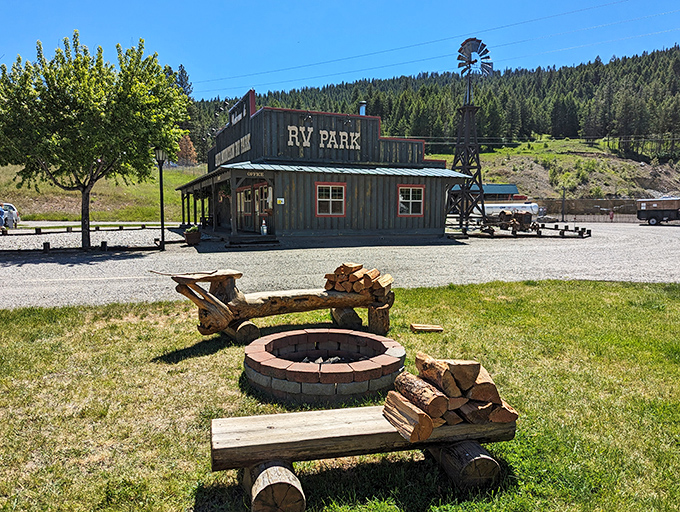 Gold Mountain RV Park embraces the town's mining heritage with rustic charm &ndash; where campfire stories often include tales of striking it rich.