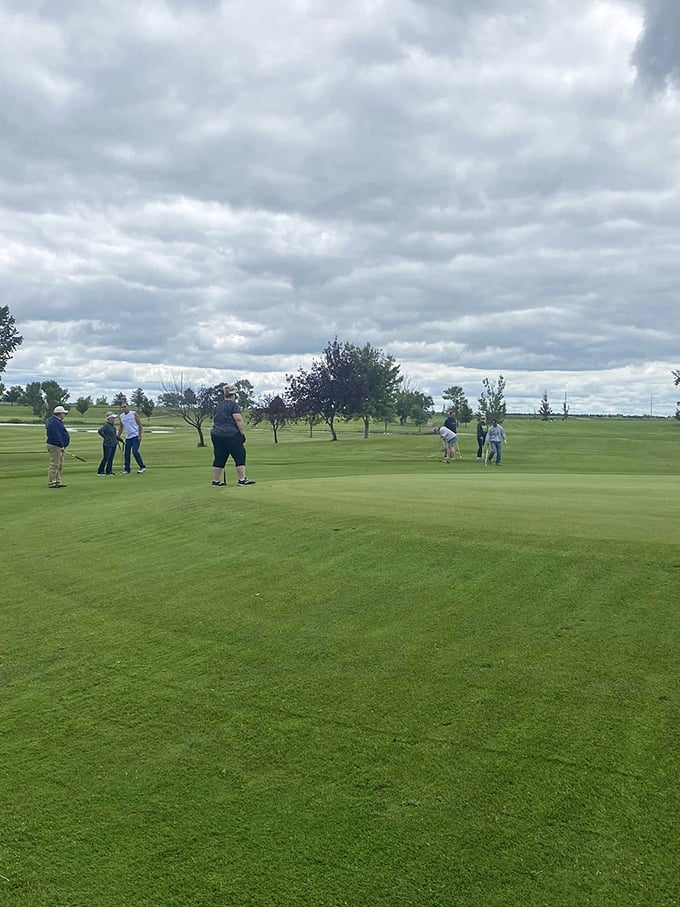 Miller's golf course offers surprisingly lush greens against dramatic skies&mdash;no country club pretension, just good golf.