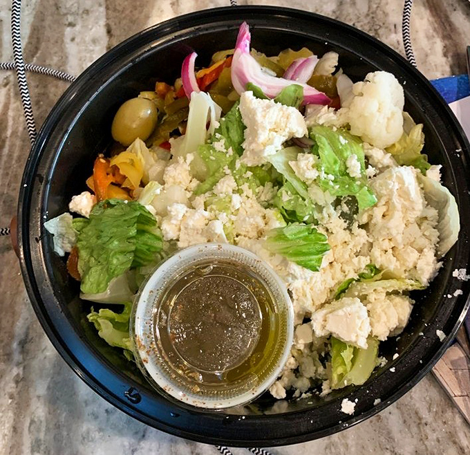 This Greek salad is what vegetables dream of becoming when they grow up. A supporting act that deserves its own standing ovation.