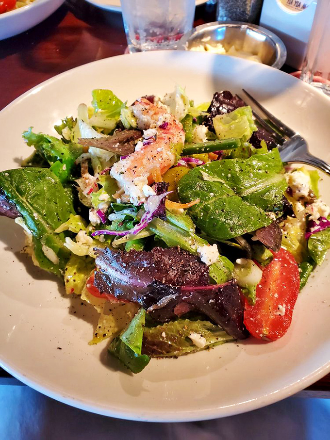 A salad that doesn't apologize for being healthy&mdash;it's too busy showing off its Mediterranean swagger and perfectly placed shrimp.