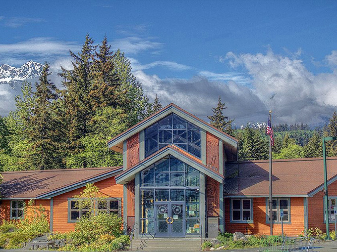The Haines Borough Public Library &ndash; where the views through the windows compete with the stories on the shelves.