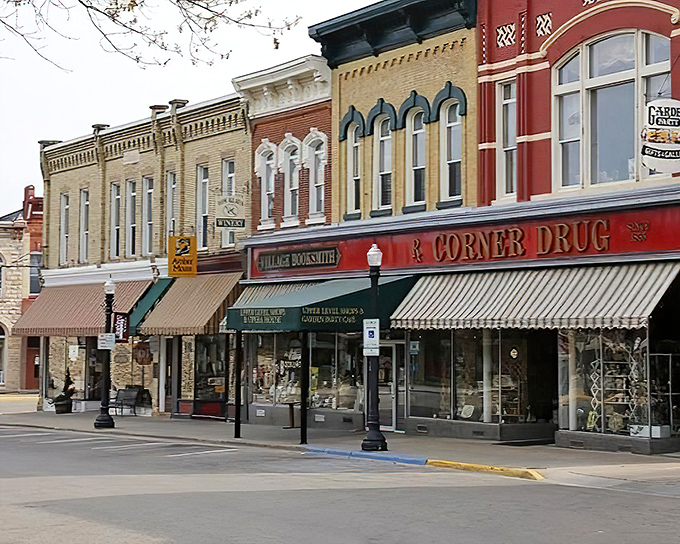 These historic storefronts offer more architectural interest than entire suburban developments built in the last three decades combined.