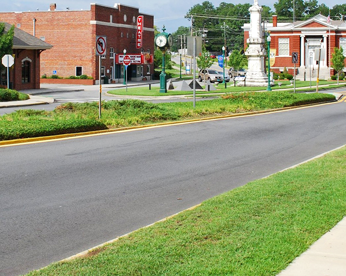 Historic downtown where every brick building has a story and parking is still gloriously, wonderfully free.
