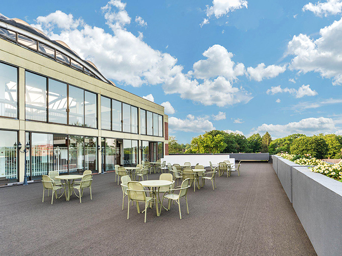 Outdoor dining with a view—this rooftop terrace offers the perfect perch for people-watching while enjoying Berkshire breezes.