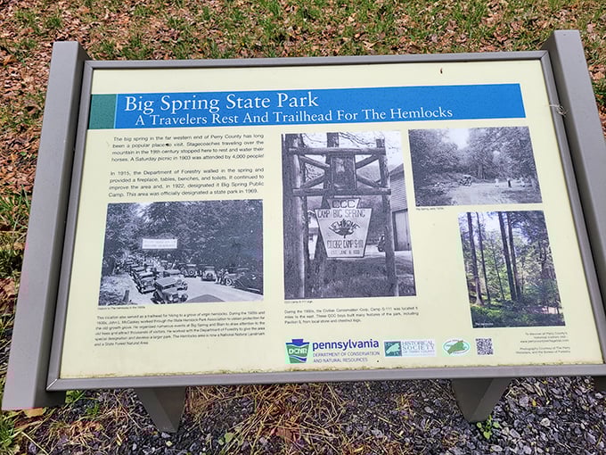 History lessons await at every turn. This informational marker reveals Big Spring's past while you plan your present adventure.
