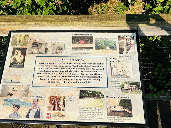 Hollywood history meets Michigan shoreline&mdash;proof that even Tom Hanks recognized this beach was ready for its close-up.