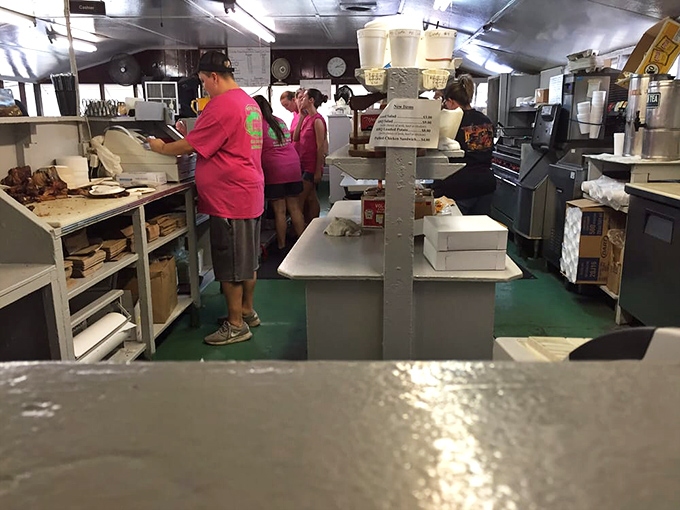 Behind the scenes where the magic happens. No fancy equipment, just decades of know-how and dedication to the craft of great barbecue.