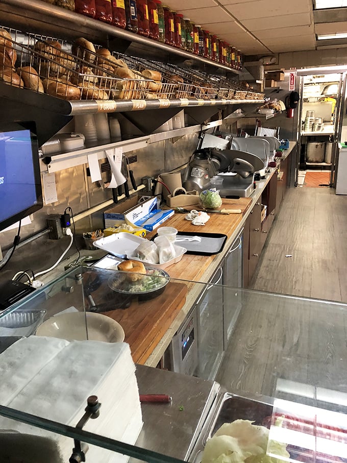 Behind the scenes magic: where bagels are born and sandwiches constructed with the precision of skilled architects.