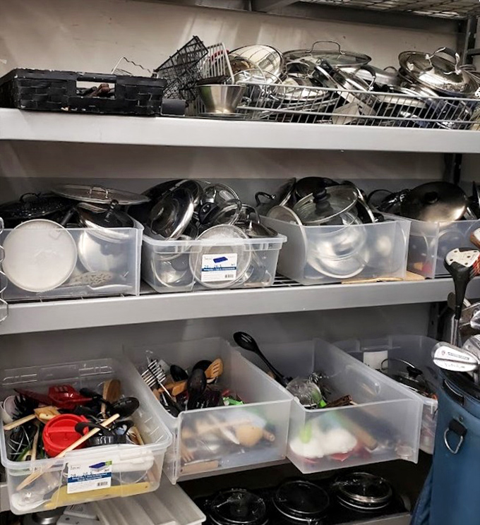 Kitchen gadgets galore, where potato mashers meet measuring cups in a symphony of culinary possibility.