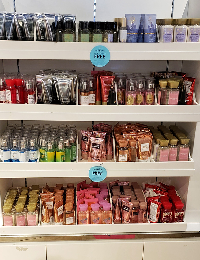 Bath & Body Works' fragrance library &ndash; where "just one more scent" becomes your shopping mantra and seasonal aromas trigger nostalgic memories.