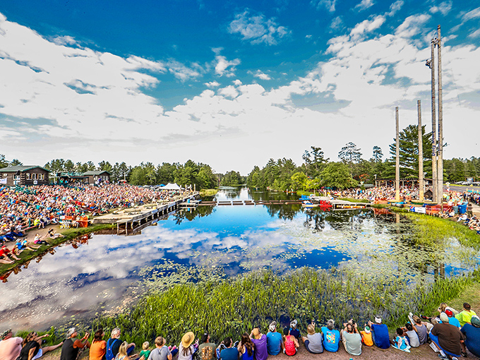 The Lumberjack Bowl transforms into an arena of flying sawdust and cheering crowds&mdash;proof that Wisconsin turns logging skills into Olympic-worthy entertainment.