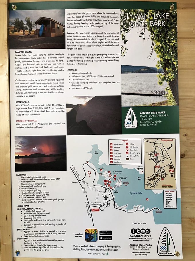 Your treasure map to adventure&mdash;this information board reveals all the park's secrets for intrepid explorers.