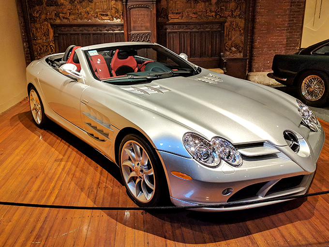 Sleek, silver, and seriously fast—this modern Mercedes supercar shows how far we've come from horseless carriages. Tomorrow's classic today.