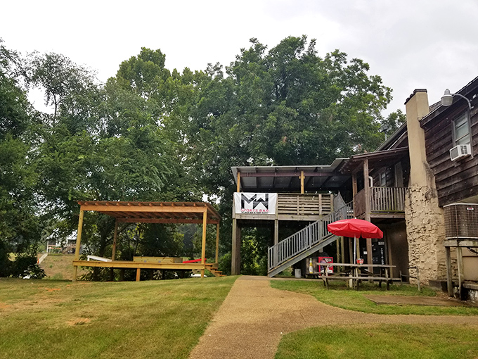 Outdoor gathering spaces invite community connection, where live music and cold drinks turn strangers into friends under Mississippi's generous sky.